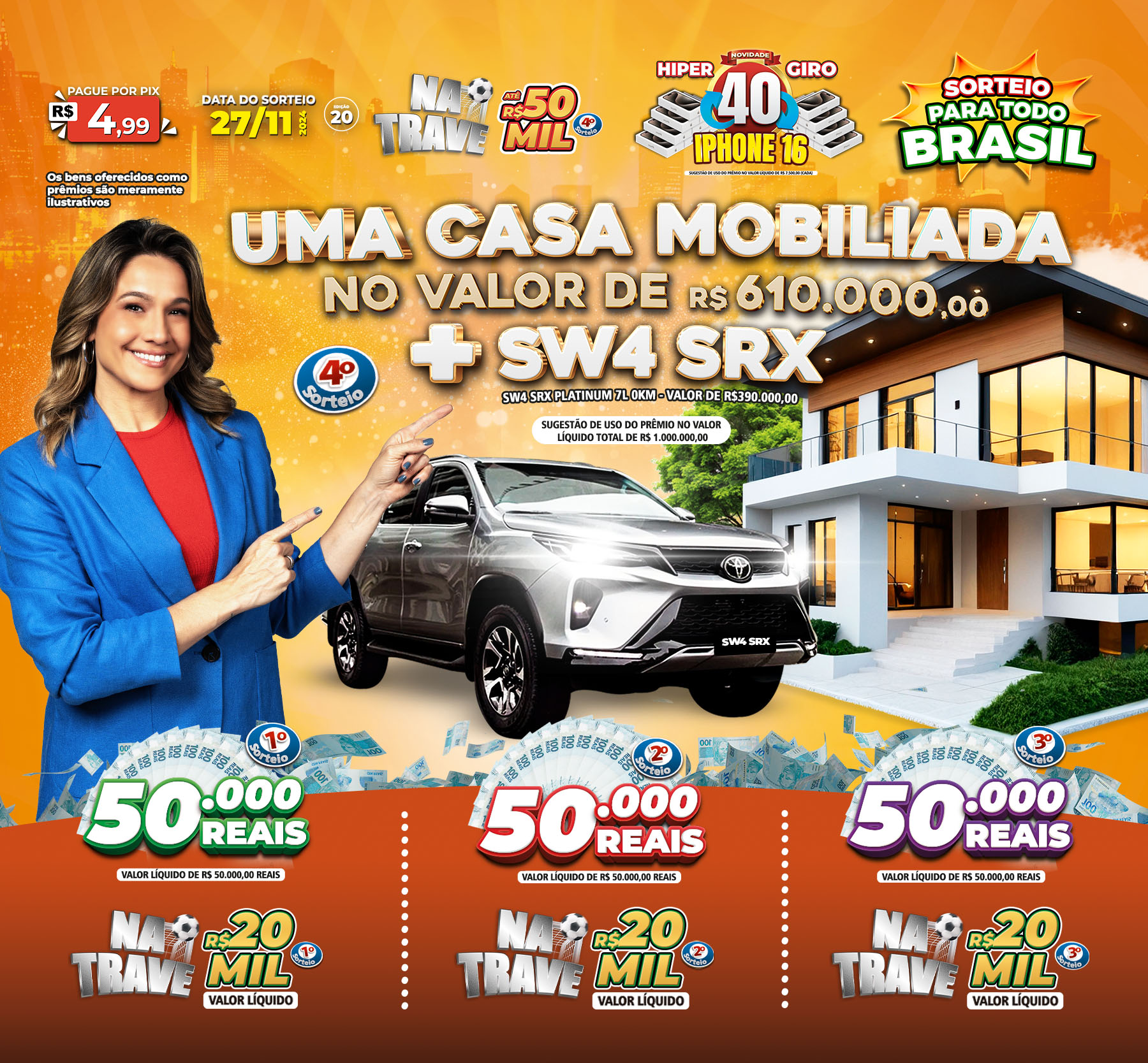 Veja o resultado do sorteio HiperCap Brasil de 27/11/2024