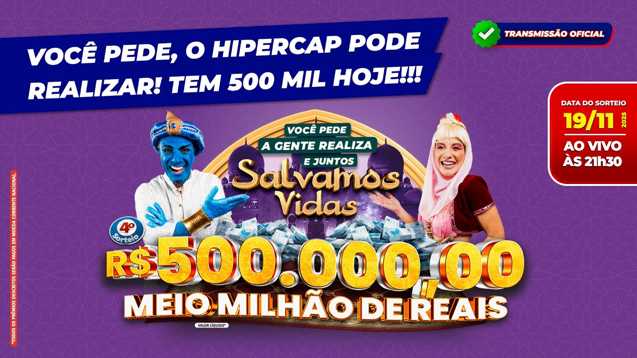 Veja o resultado do sorteio HiperCap Brasil de 19/11/2025